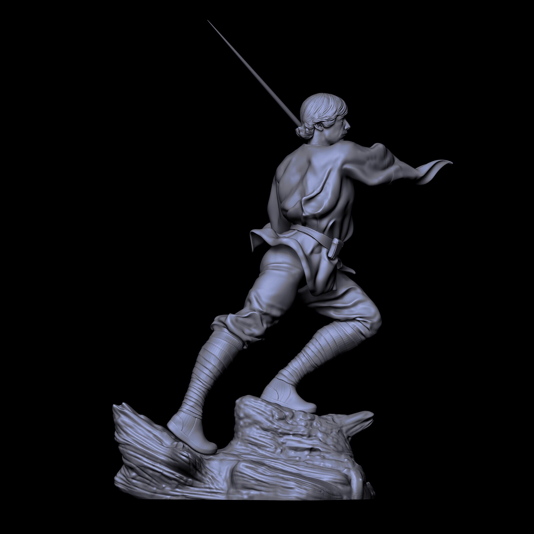 ArtStation - LUKE SKYWALKER FARM CLOTHES WITH LIGHT SABER zbrush ...