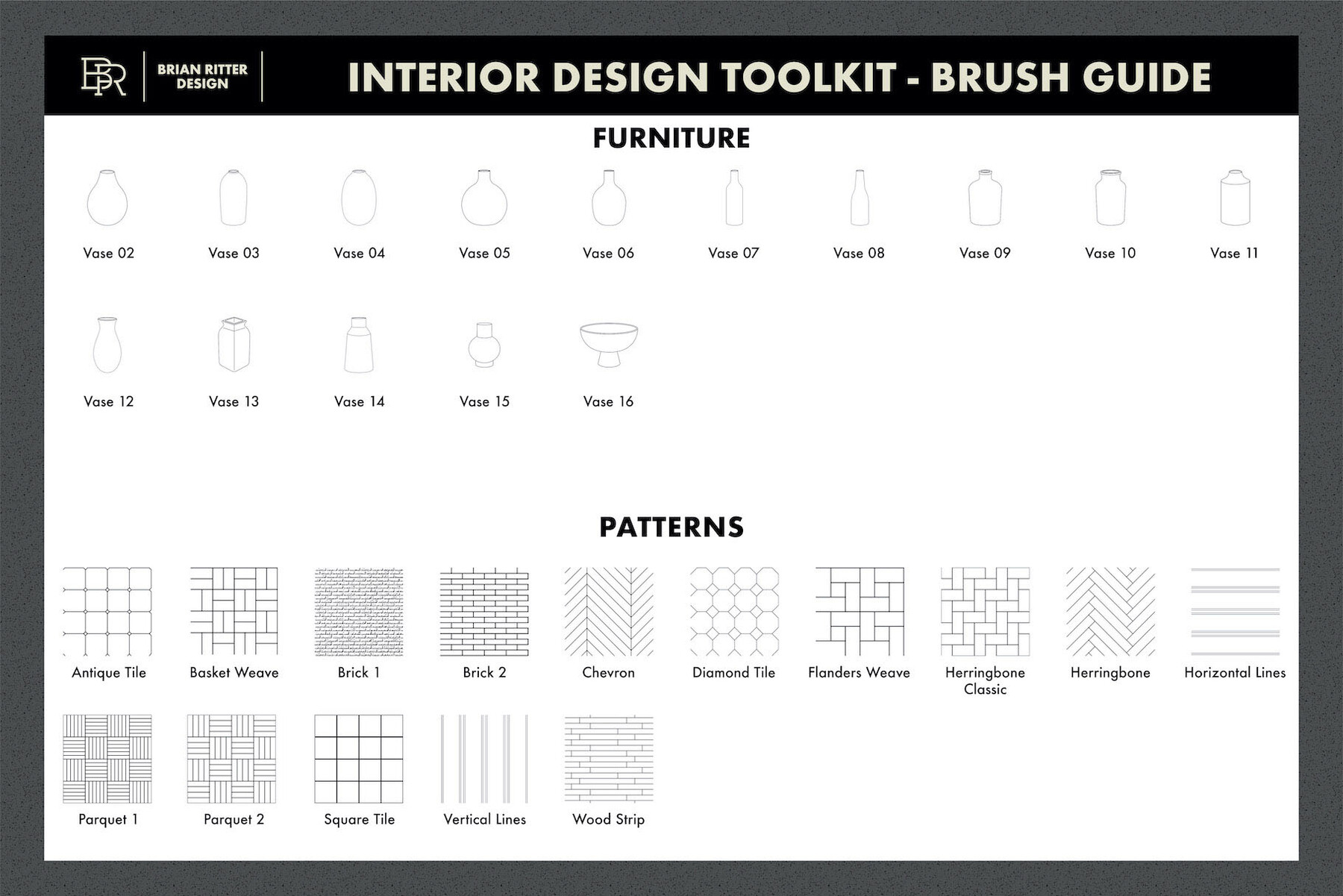 ArtStation - Interior Design Toolkit for Procreate | Artworks