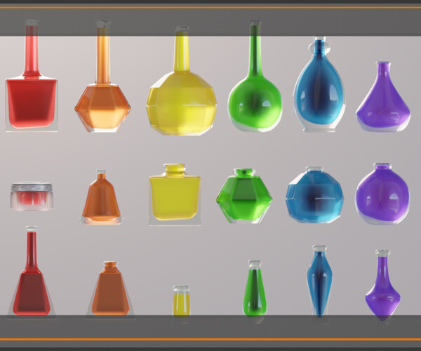 ArtStation - Stylized Potion Bottles VOL.1 | Game Assets