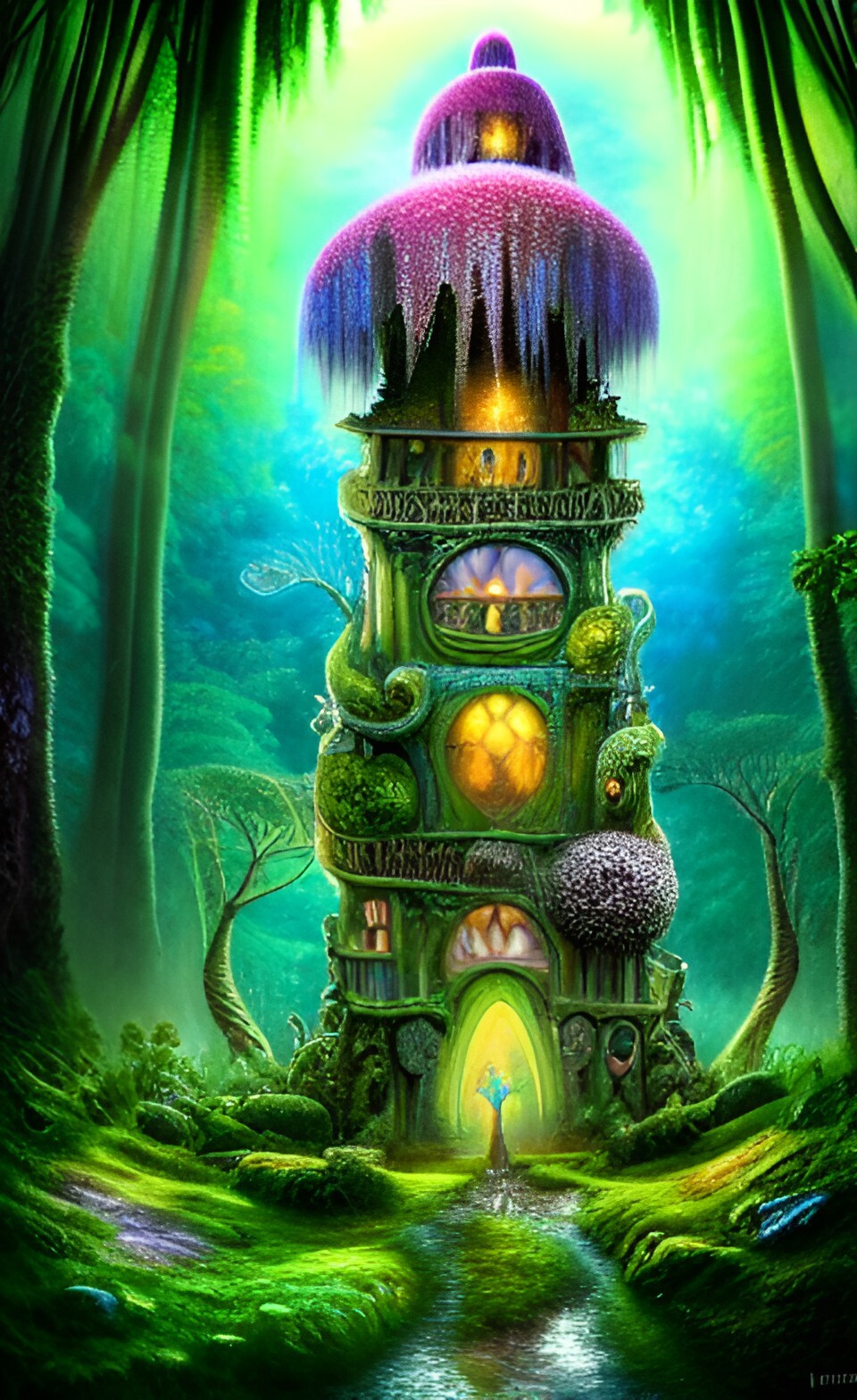 ArtStation - enchanted wizards tower 2500 jpg pack wombo art | Artworks