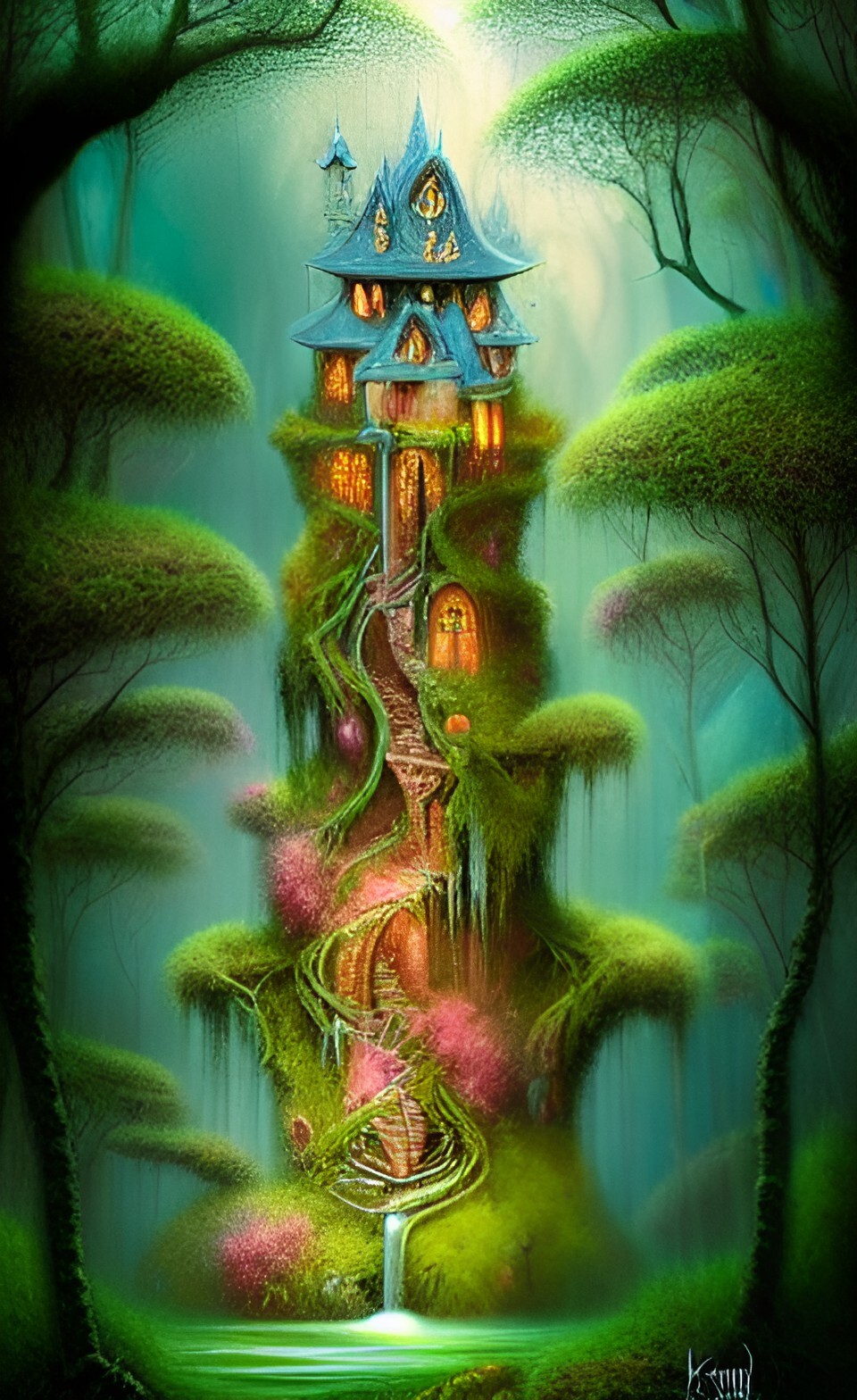 ArtStation - enchanted wizards tower 2500 jpg pack wombo art | Artworks