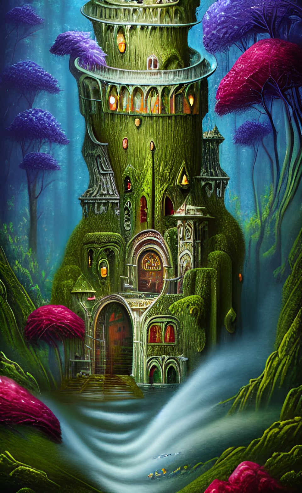 ArtStation - enchanted wizards tower 2500 jpg pack wombo art | Artworks