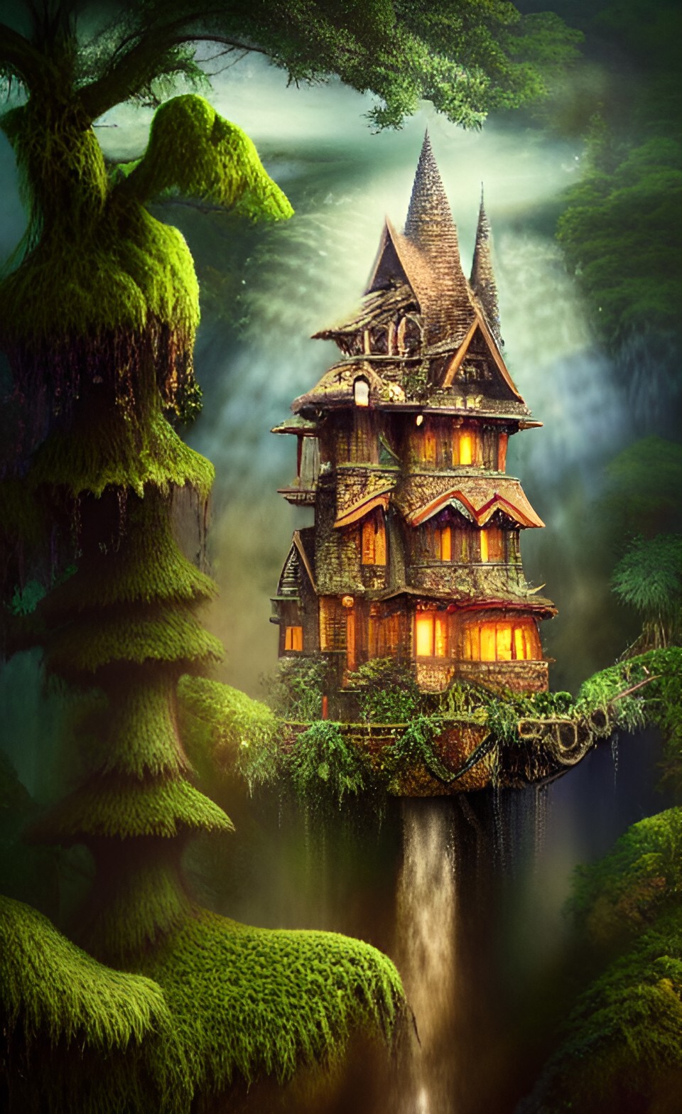 ArtStation - enchanted wizards tower 2500 jpg pack wombo art | Artworks
