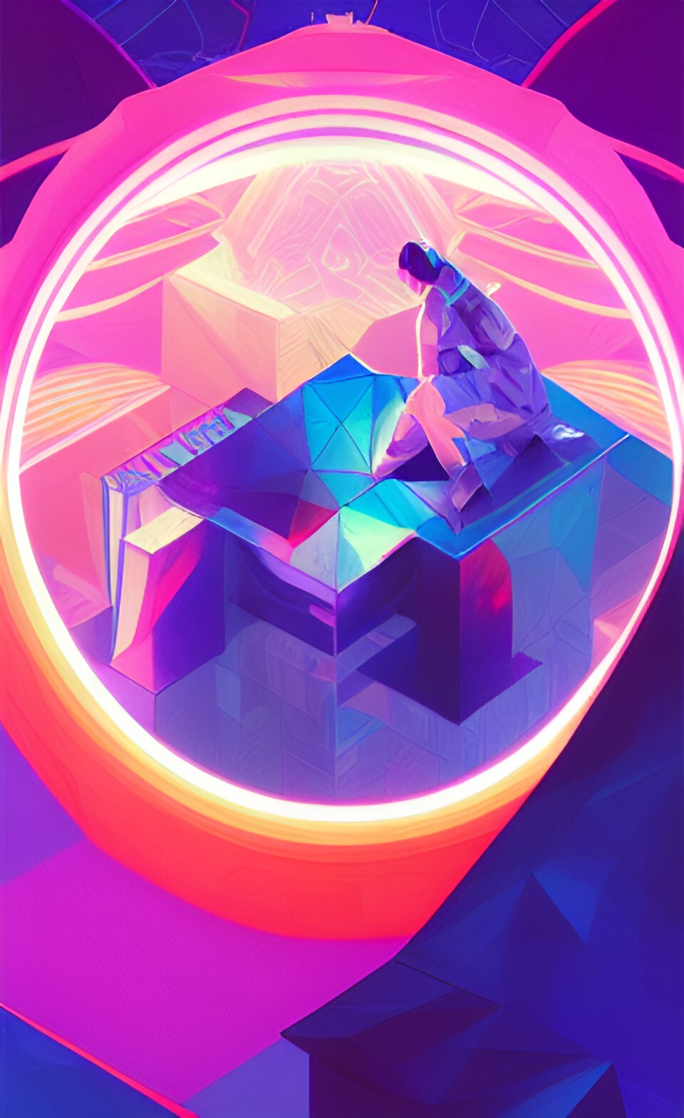 ArtStation - netrunner vortex vaporwave 4900 jpg pack wombo art | Artworks