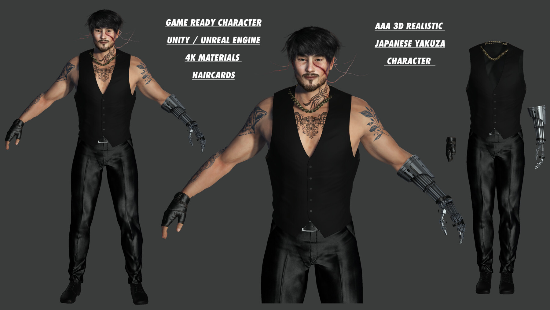 ArtStation - AAA 3D REALISTIC JAPANESE MALE CHARACTER - YAKUZA ASIAN ...