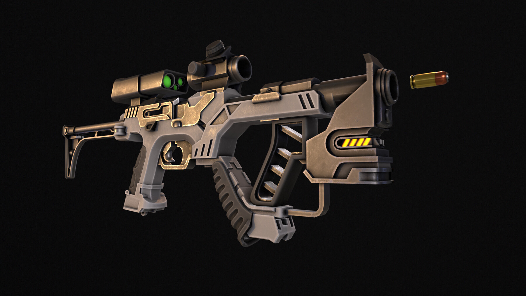 ArtStation - Sci-fi gun and case - Fully modular + Unreal Engine ...