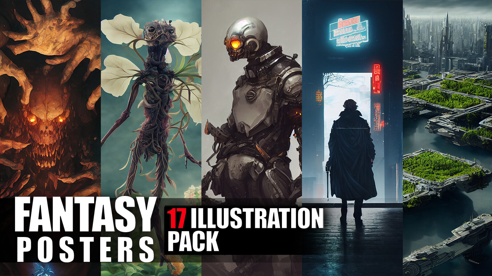 ArtStation - Fantasy Posters 17 Illustration Pack | Artworks
