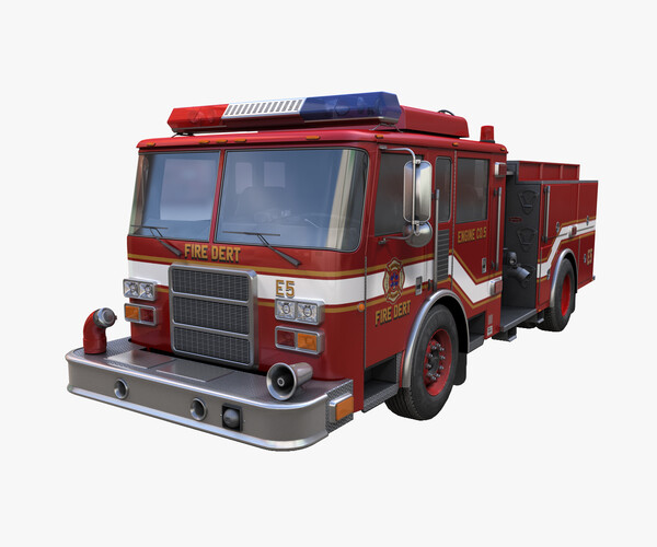 ArtStation - Fire truck | Game Assets