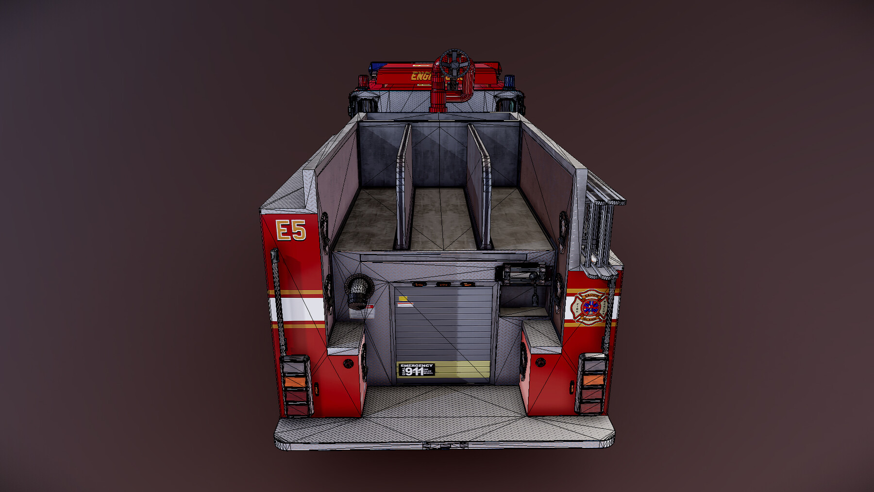 ArtStation - Fire truck | Game Assets
