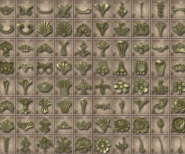 ArtStation - Ornamental Alphas Vol 01 | Brushes