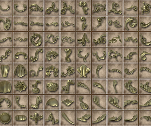 ArtStation - Ornamental Alphas Vol 01 | Brushes