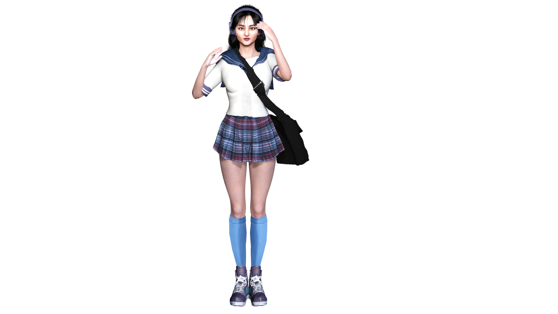 ArtStation - AAA 3D REALISTIC JAPANESE SCHOOL GIRL CHARACTER - YUMIKO ...