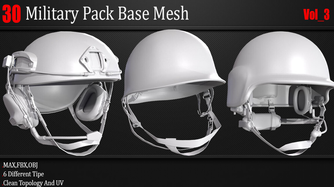 ArtStation - 30 Military Pack Base Mesh_Vol 03 ( Game Ready ) | Game Assets