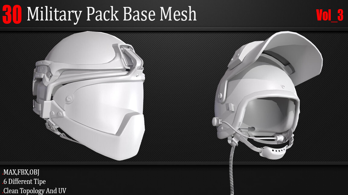 ArtStation - 30 Military Pack Base Mesh_Vol 03 ( Game Ready ) | Game Assets