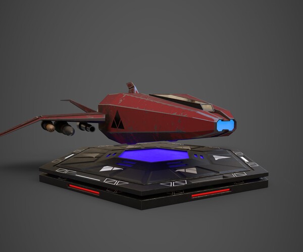 ArtStation - Sci-Fi Spaceship Plane | Game Assets