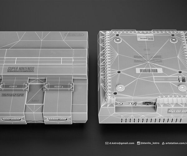 ArtStation - Super Nintendo Console | Lowpoly | 4k Textures | Game Assets