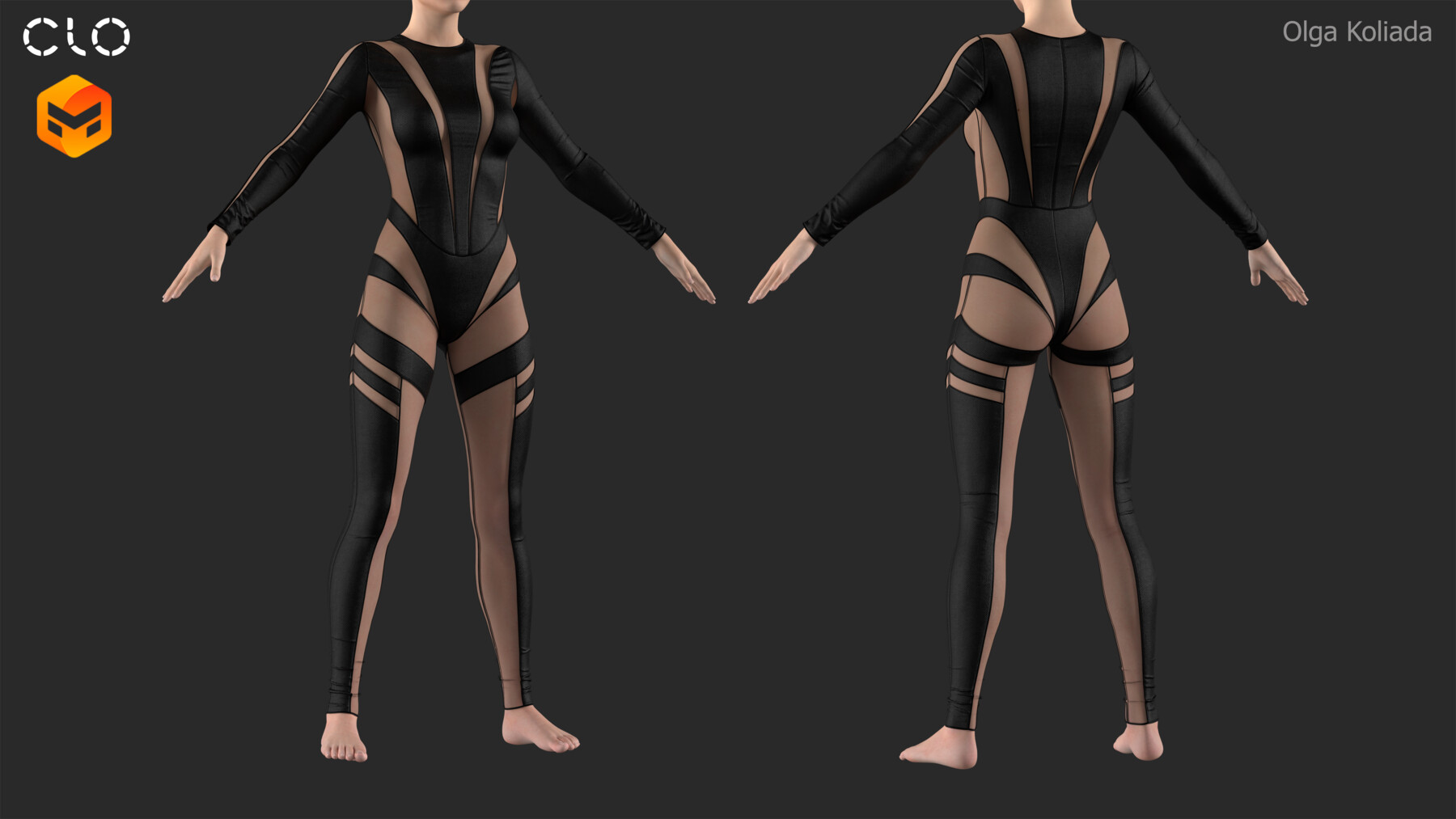 ArtStation - Bodysuit. Marvelous Designer/Clo3d project+OBJ | Resources