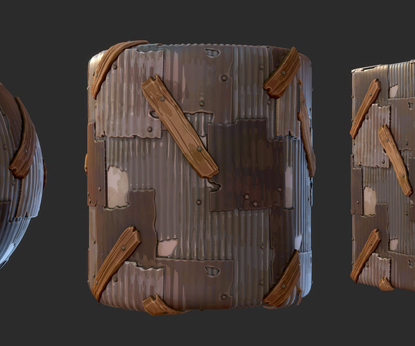 ArtStation - Stylized Corrugated Panels - Substance 3D Designer | Game ...