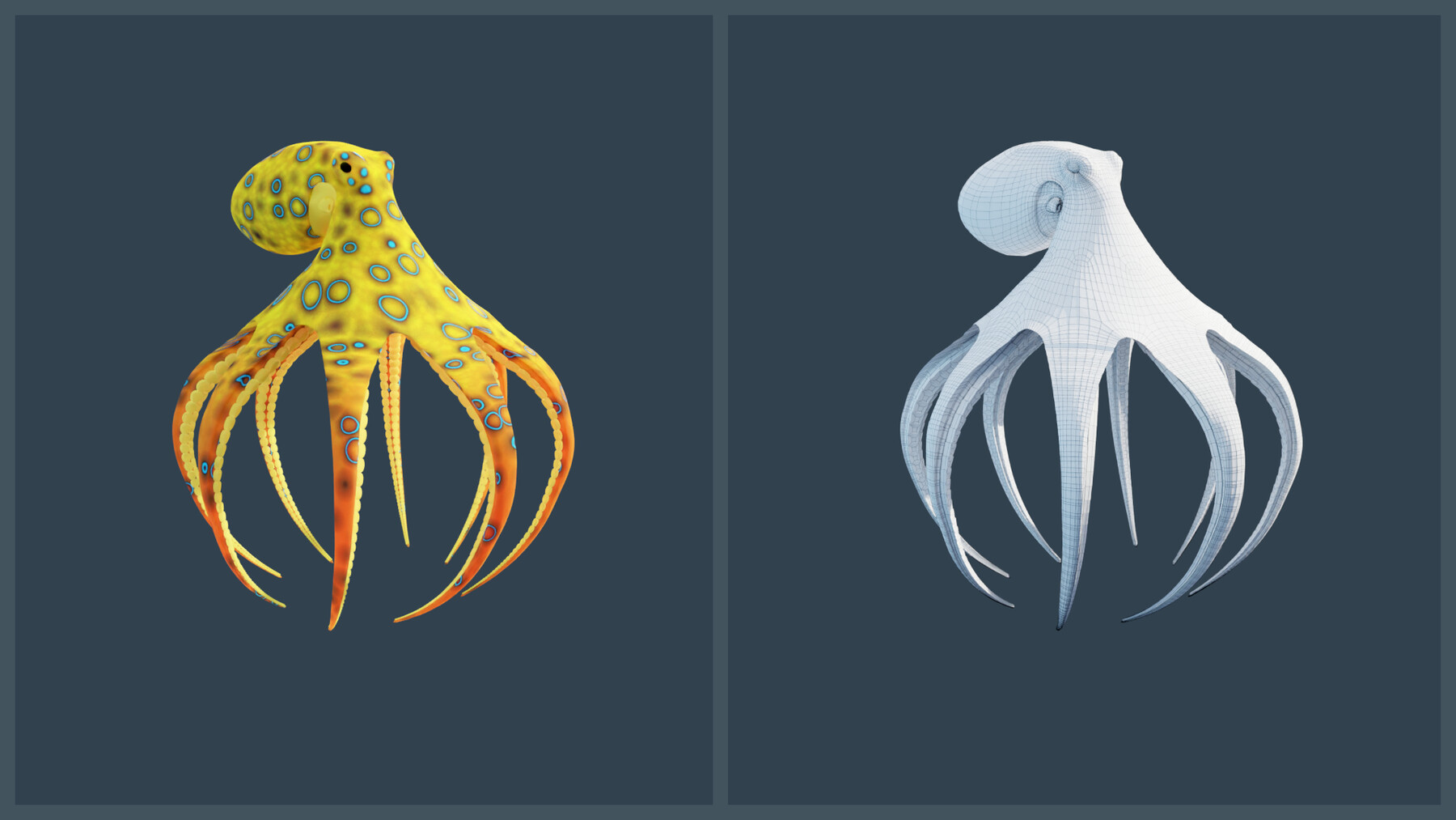 ArtStation - Animated Octopus- Blue-Ringed | Game Assets