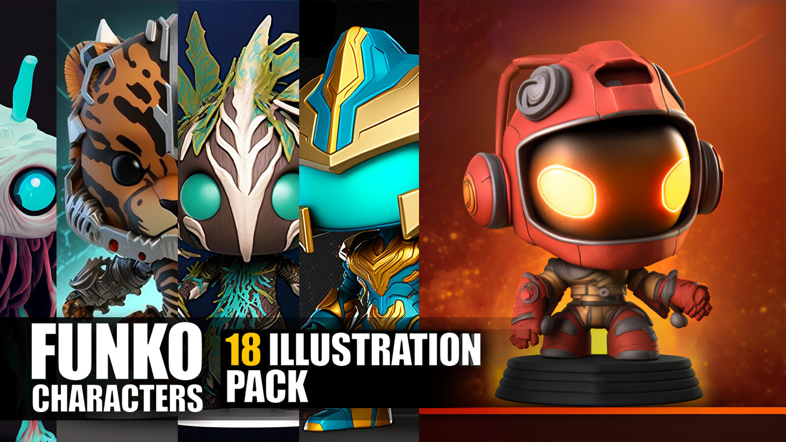 ArtStation - Funko Character 18 Illustration Pack | Artworks
