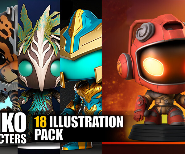 ArtStation - Funko Character 18 Illustration Pack | Artworks