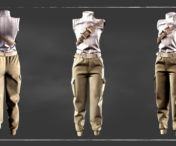 ArtStation - Female Fantasy Outfit /Marvelous Designer / 4k Textures ...