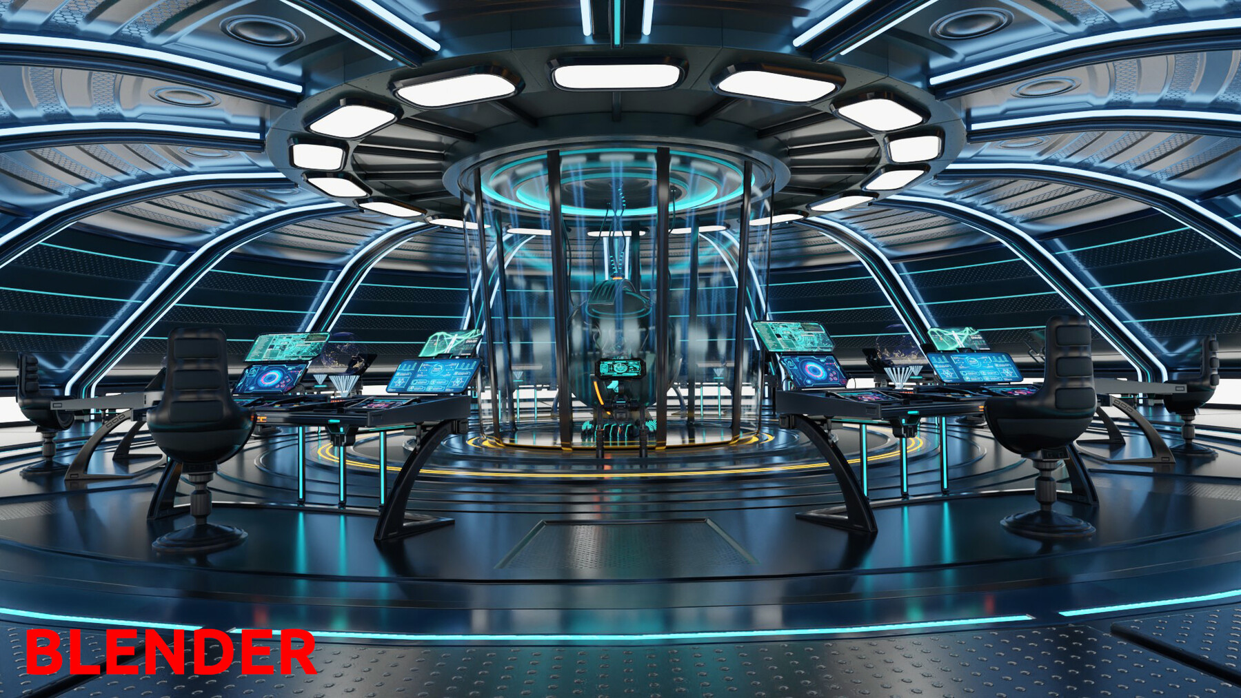 ArtStation - Sci Fi Interior Station - scifi station 3D model | Resources