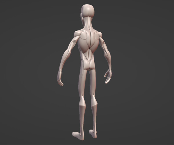 ArtStation - Stylized Thin Man Anatomy Blockout | Resources