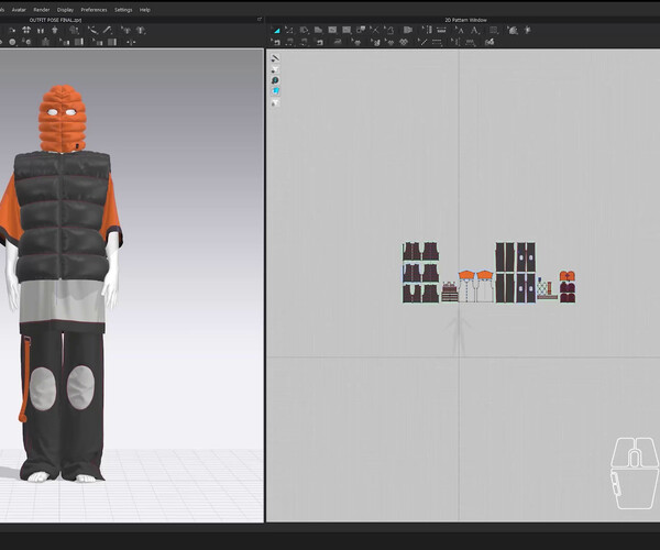 ArtStation - From 0 TO FINAL DIGITAL FASHION render - Daz / Clo 3D ...