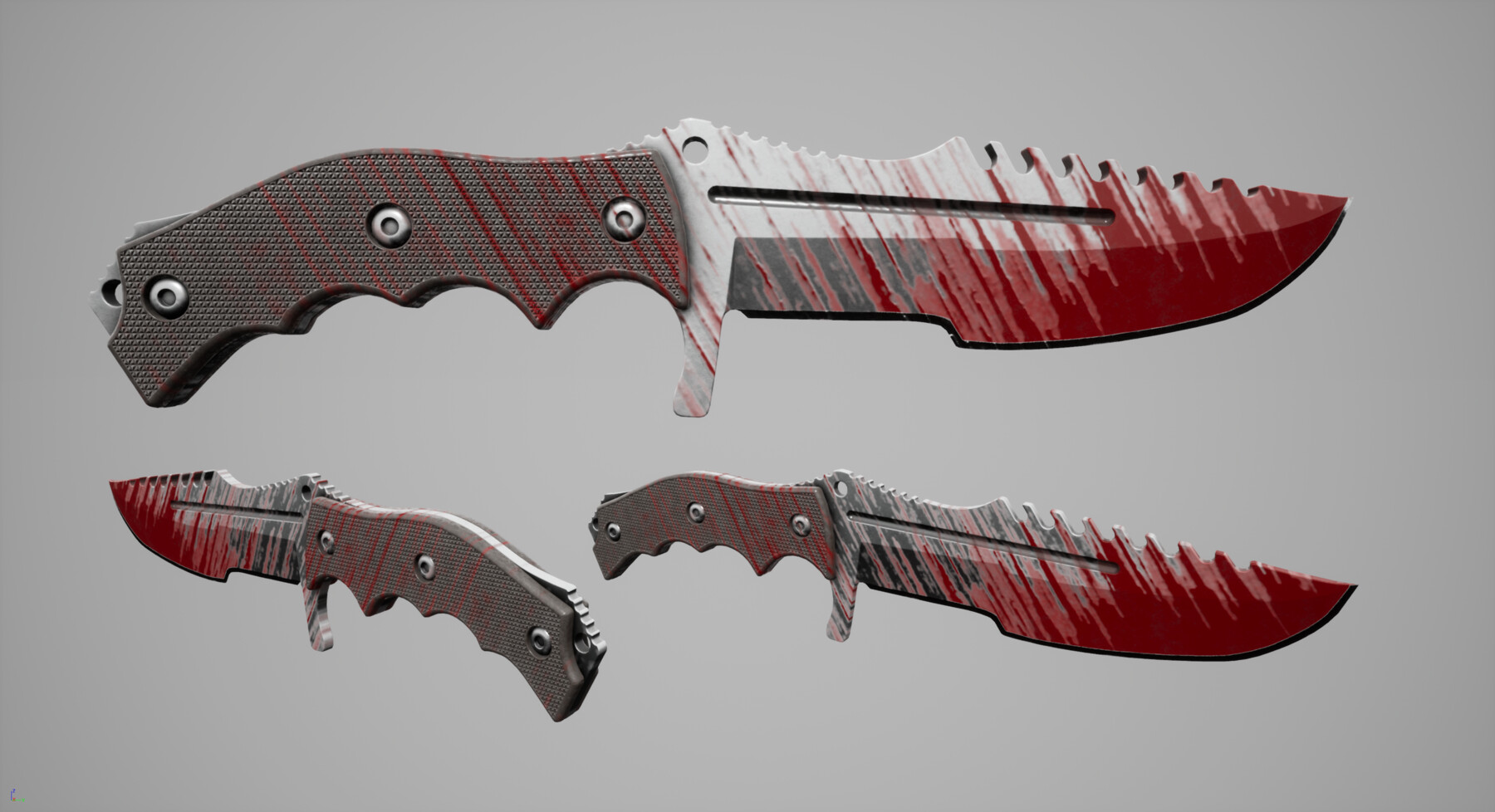 ArtStation - High Detail Tactical Knife with extra skins | Game Assets