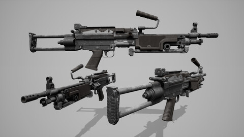 ArtStation - High Detail LMG with extra skins | Game Assets