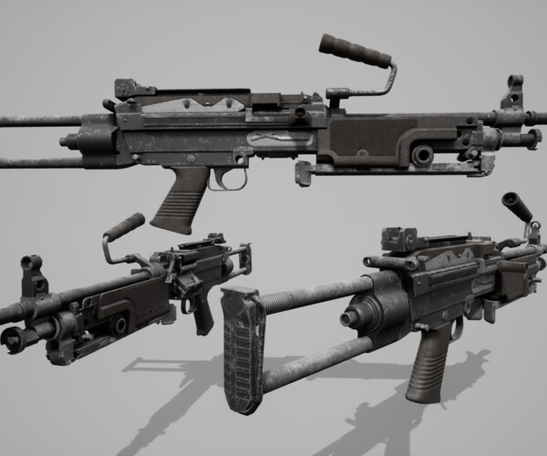 ArtStation - High Detail LMG with extra skins | Game Assets