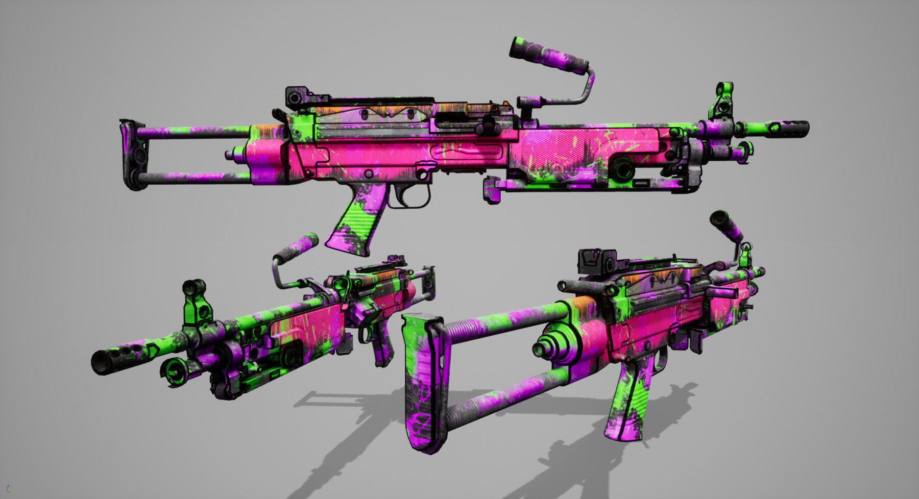 ArtStation - High Detail LMG with extra skins | Game Assets