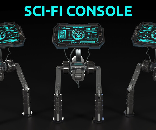 ArtStation - scifi Console - scifi panel 3D model | Resources