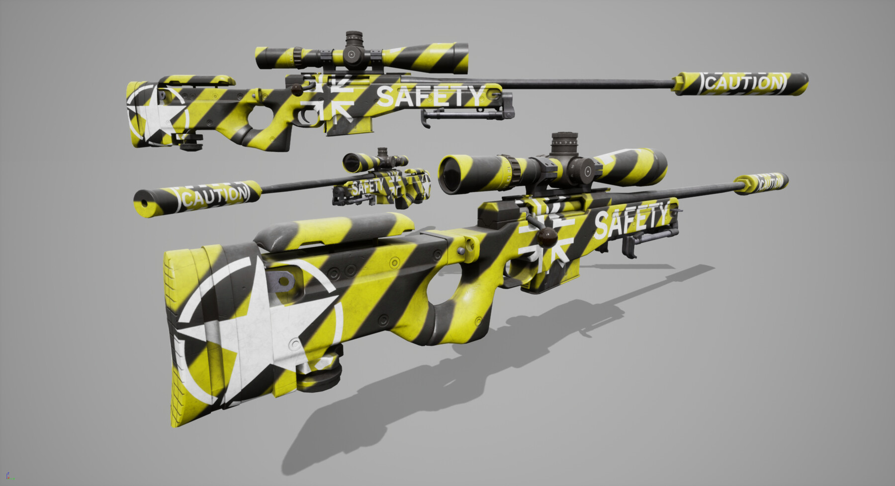 ArtStation - High Detail Sniper with extra skins | Game Assets
