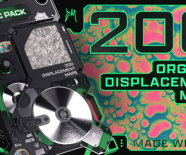 ArtStation - 200 Organic Ai Displacement Map Pack | Resources