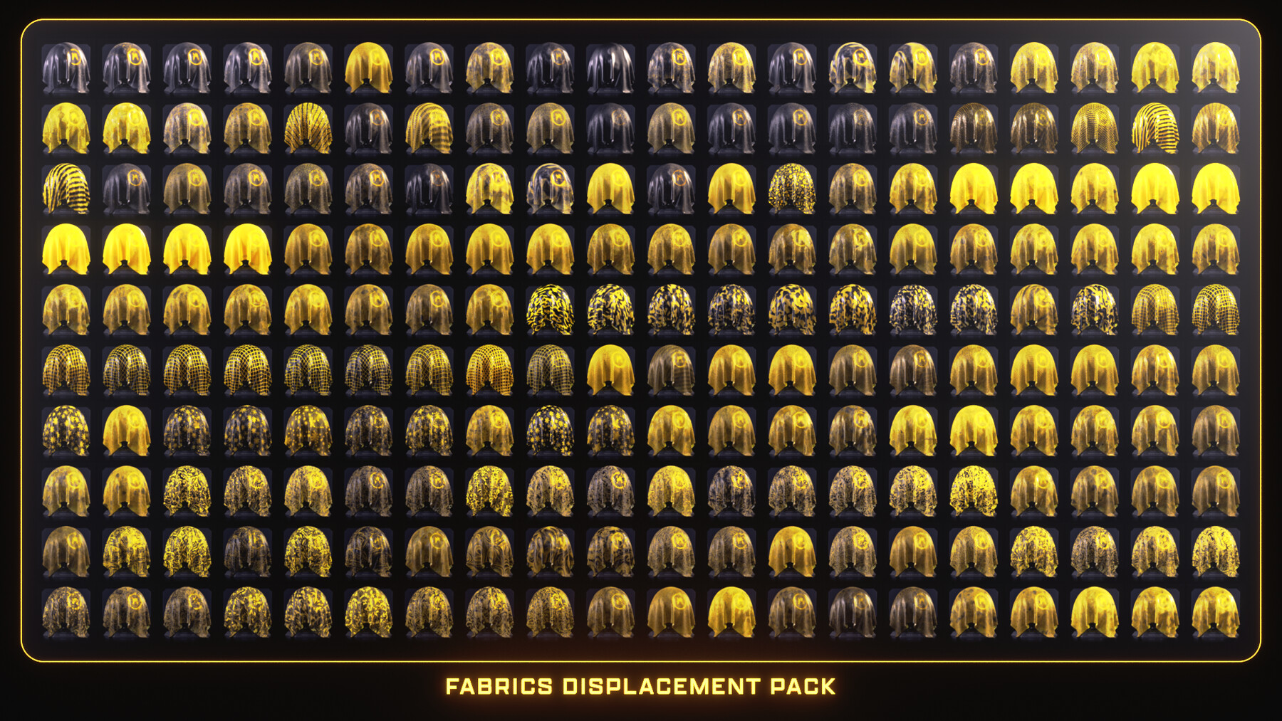 ArtStation - 200 Fabrics Ai Displacement Map Pack | Resources
