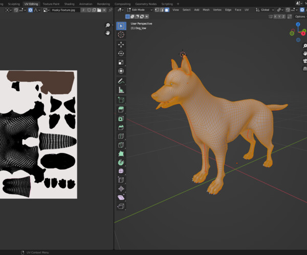 ArtStation - Fur Gray Wolf Rigged and Animated in Blender | Game Assets