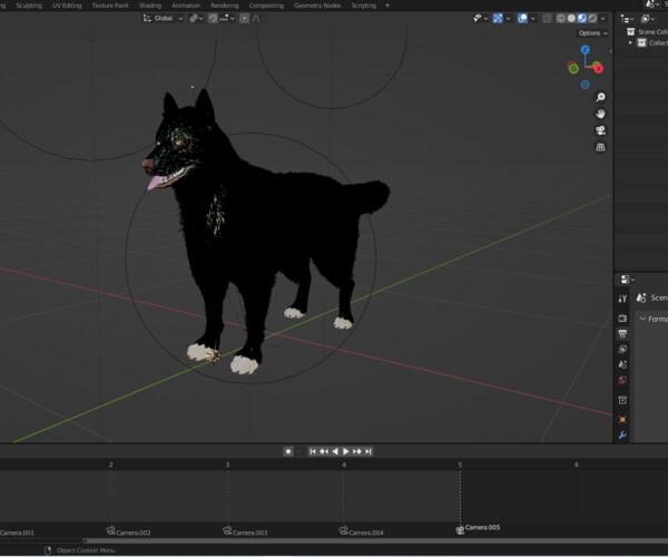 ArtStation - Fur Gray Wolf Rigged and Animated in Blender | Game Assets