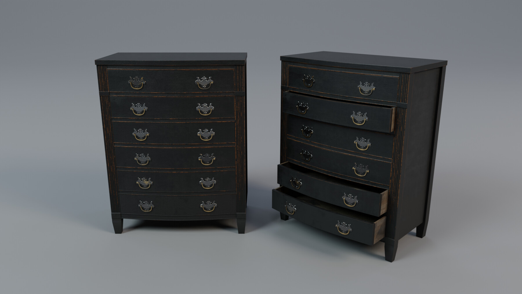 ArtStation - Dresser Set | Game Assets