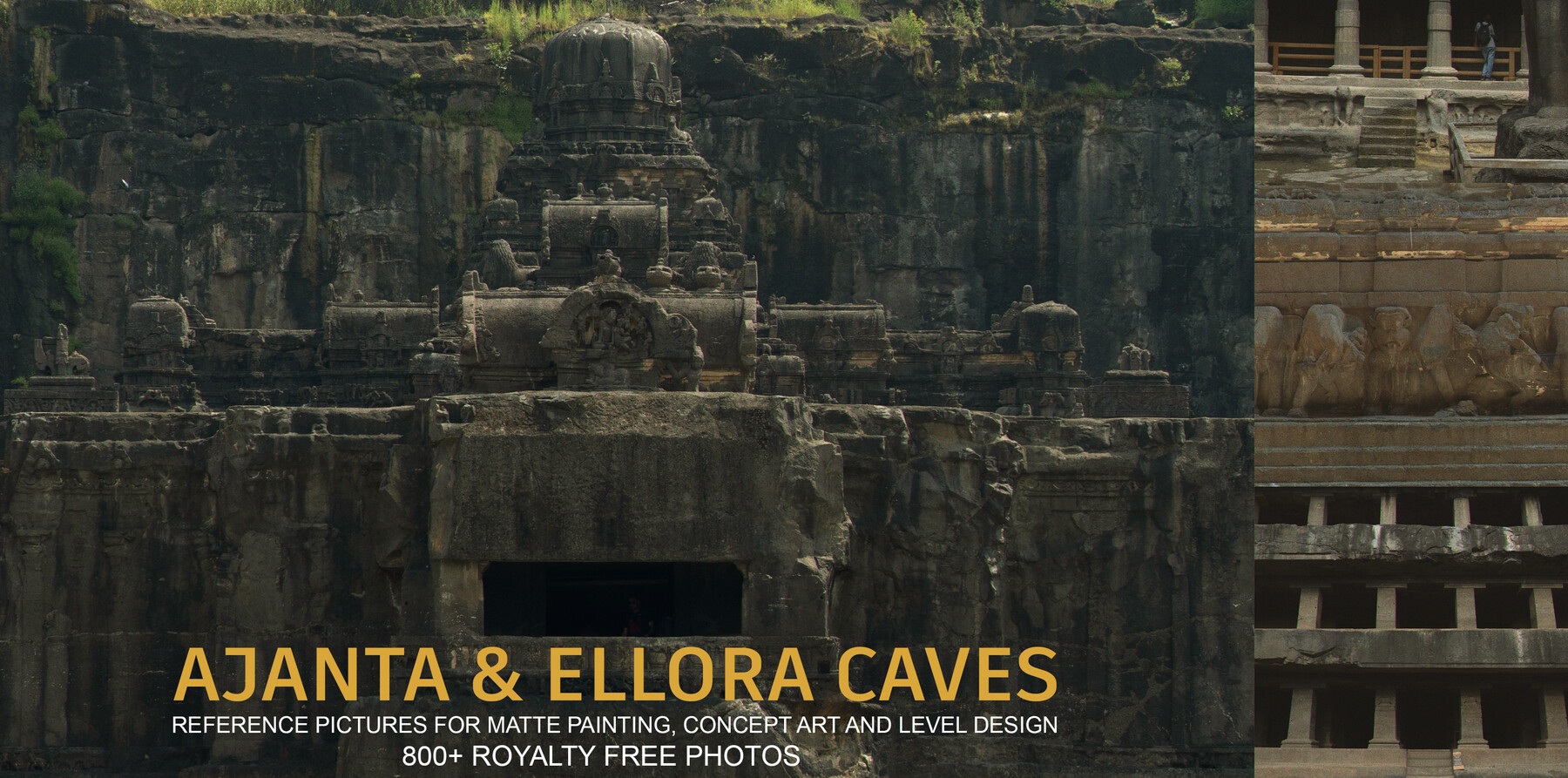 ArtStation - 800+ Ajanta & Ellora Caves Reference Pack | Resources