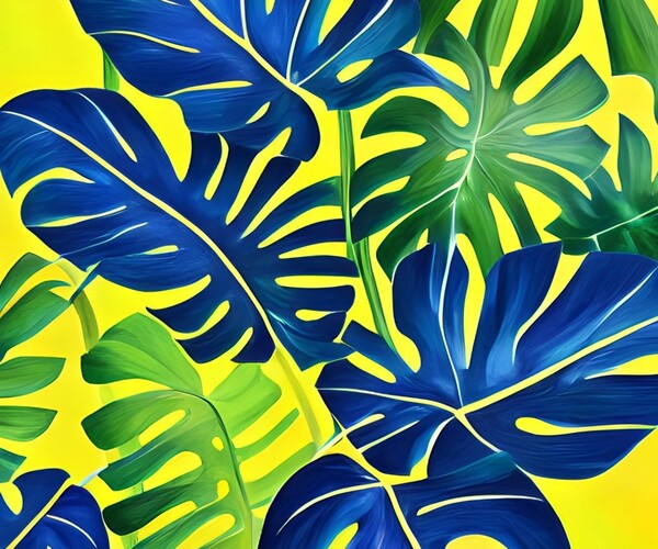 ArtStation - Colorful Monstera | Artworks