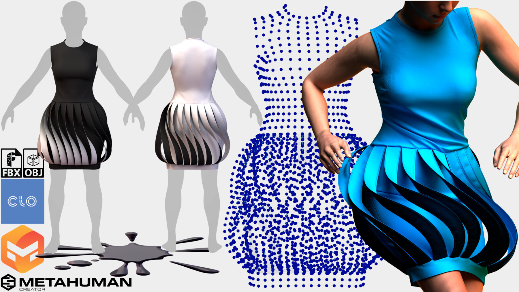 ArtStation - RETOPOLOGY & UV Smocking Frock 3 (smoking dress) | Resources