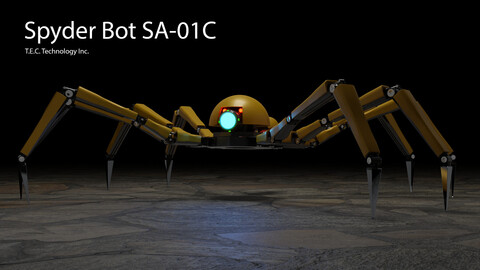 ArtStation - Spyder Bot SA-01C / The Spider Robot for Surveillance ...