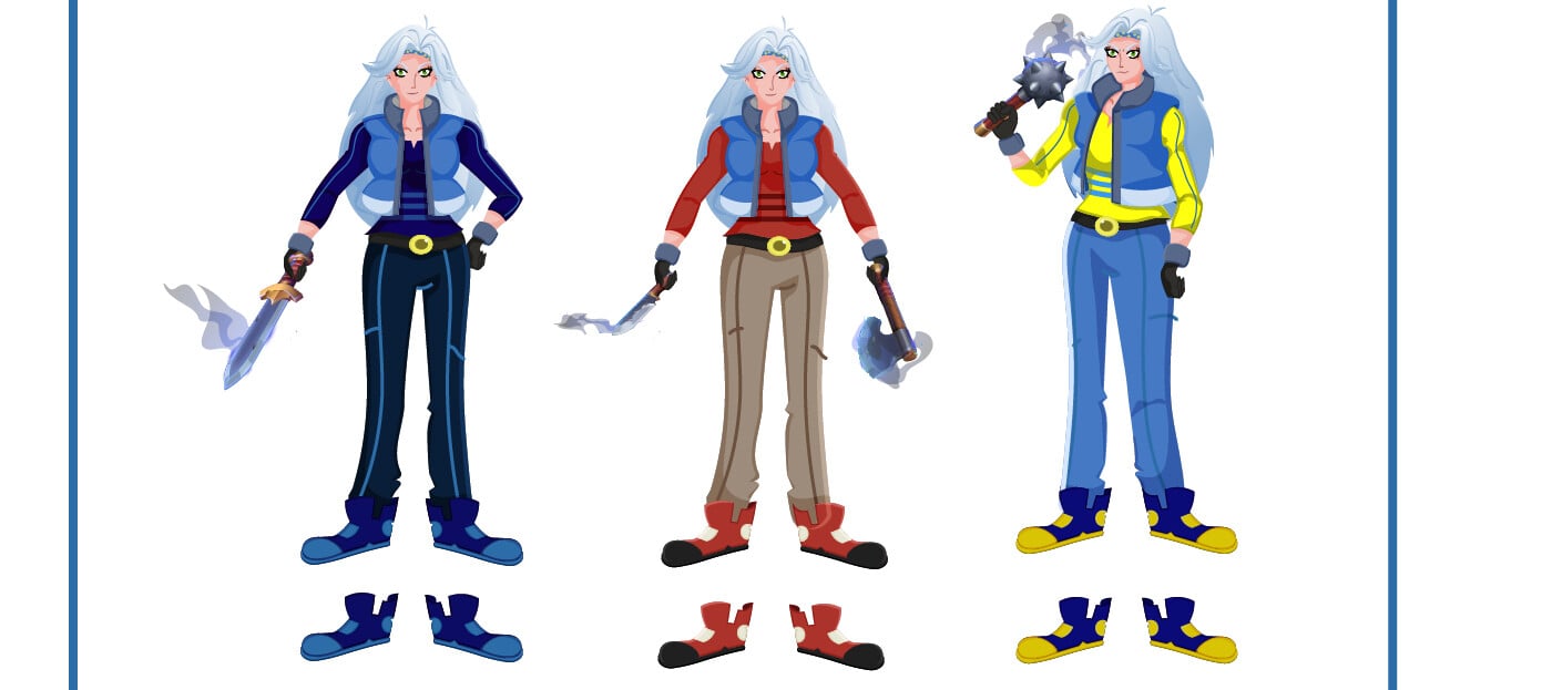 ArtStation - Character Design "moon girl" | Game Assets