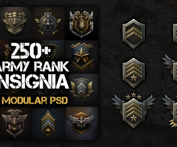 ArtStation - Army Rank Insignia | Game Assets