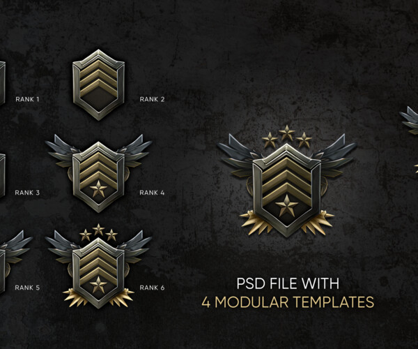 ArtStation - Army Rank Insignia | Game Assets