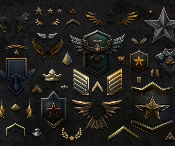 ArtStation - Army Rank Insignia | Game Assets