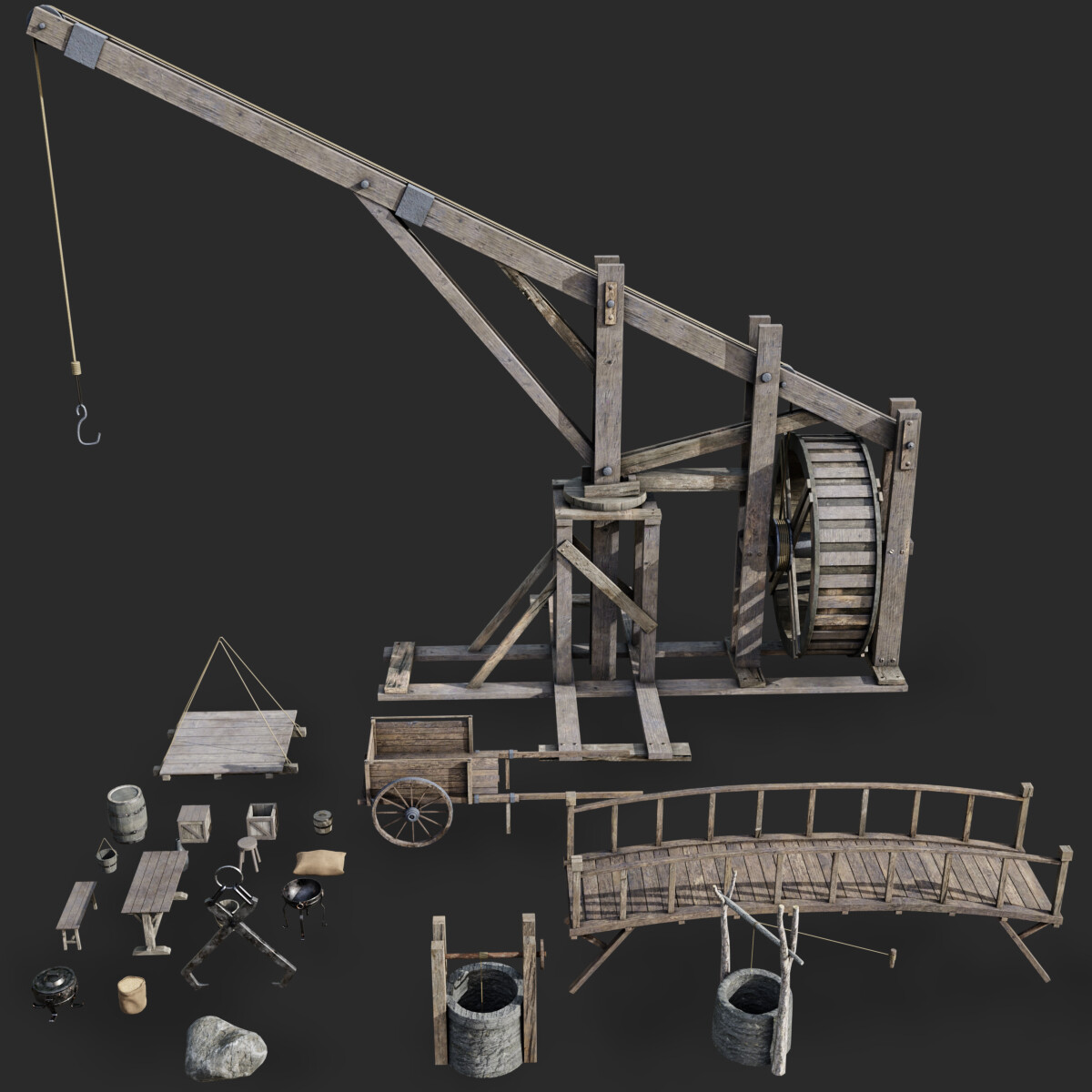 ArtStation - Medieval-Fantasy Props | Game Assets