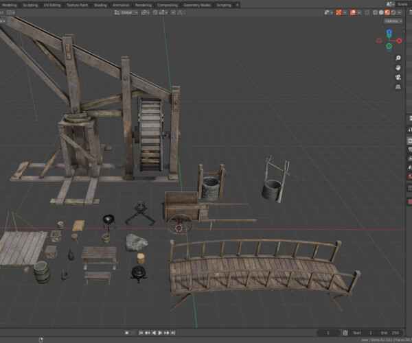 ArtStation - Medieval-Fantasy Props | Game Assets